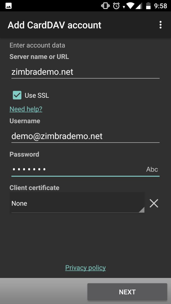How to set up contact synchronization with Android CardDAV Sync ...
