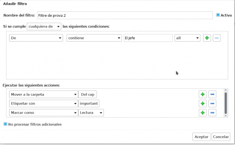 ¿Cómo configurar los filtros en Zimbra? – bTactic Open Source&Cloud ...