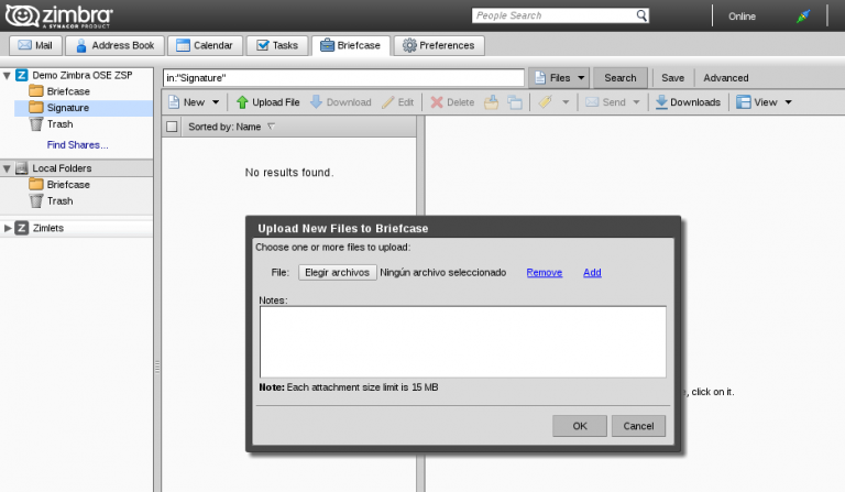 How to embed the signature by URL in Zimbra using the briefcase? – bTactic Open Source&Cloud ...