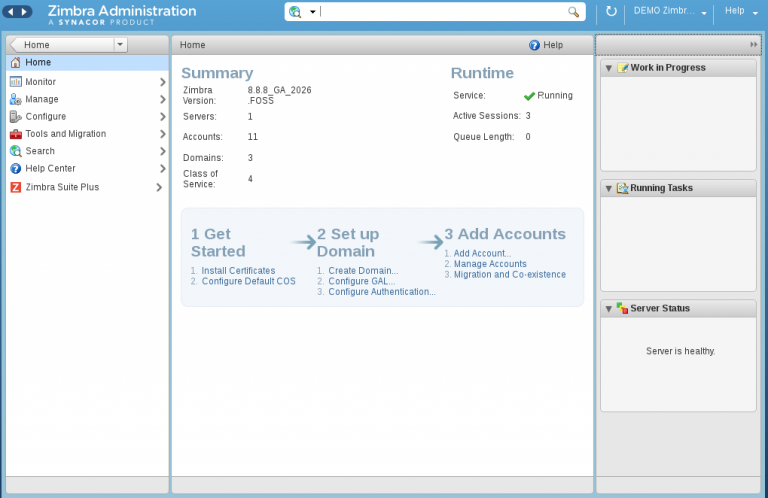How to access the Zimbra Administration Console? – bTactic Open Source&Cloud Solutions
