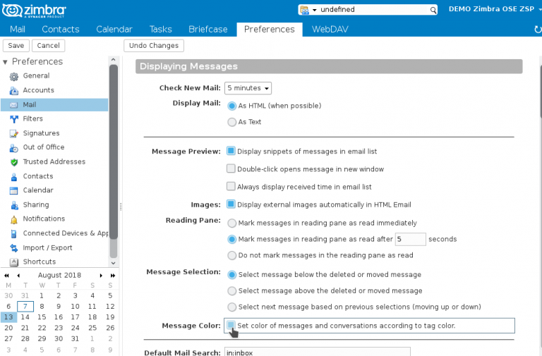 How to perform different functions in Zimbra messages? – bTactic Open Source&Cloud Solutions