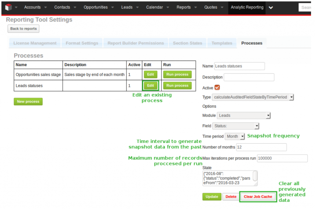 Snapshot reporting from Audit History – Analytic Reporting Tool – bTactic Open Source&Cloud ...