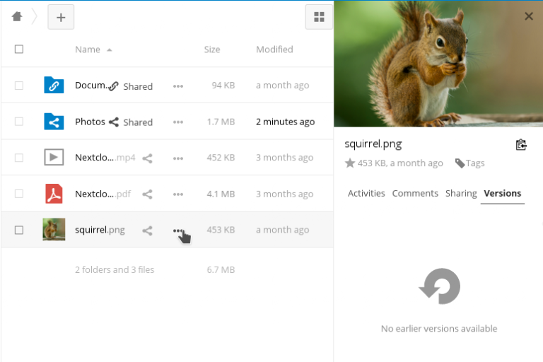 How to use the Version control in Nextcloud? – bTactic Open Source&Cloud Solutions
