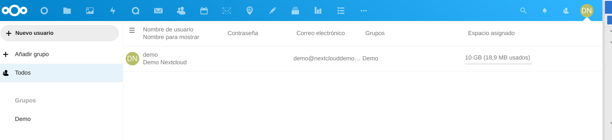 Gestionar usuarios en Nextcloud – bTactic Open Source&Cloud Solutions